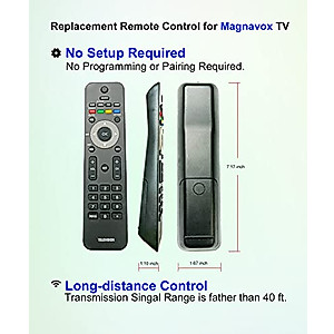JISOWA Replacement Remote Control Universal for Magnavox LED TV 42MF437B/37 42MF438B/F7 19MF338B/F7 26MF337B/27 32MF337B/27 37MF337B/37 313923814171 RC2033601/01 313923816951 RC2033603/01 26HF5335D27B