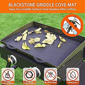 Upgraded Silicone Griddle Mat for Blackstone 22 Inch Griddle, Blackstone Griddle Mat 22 inch, Heavy Duty Food Grade Blackstone Griddle Accessories Protect Grill from Insects, Debris and Rust,Black
