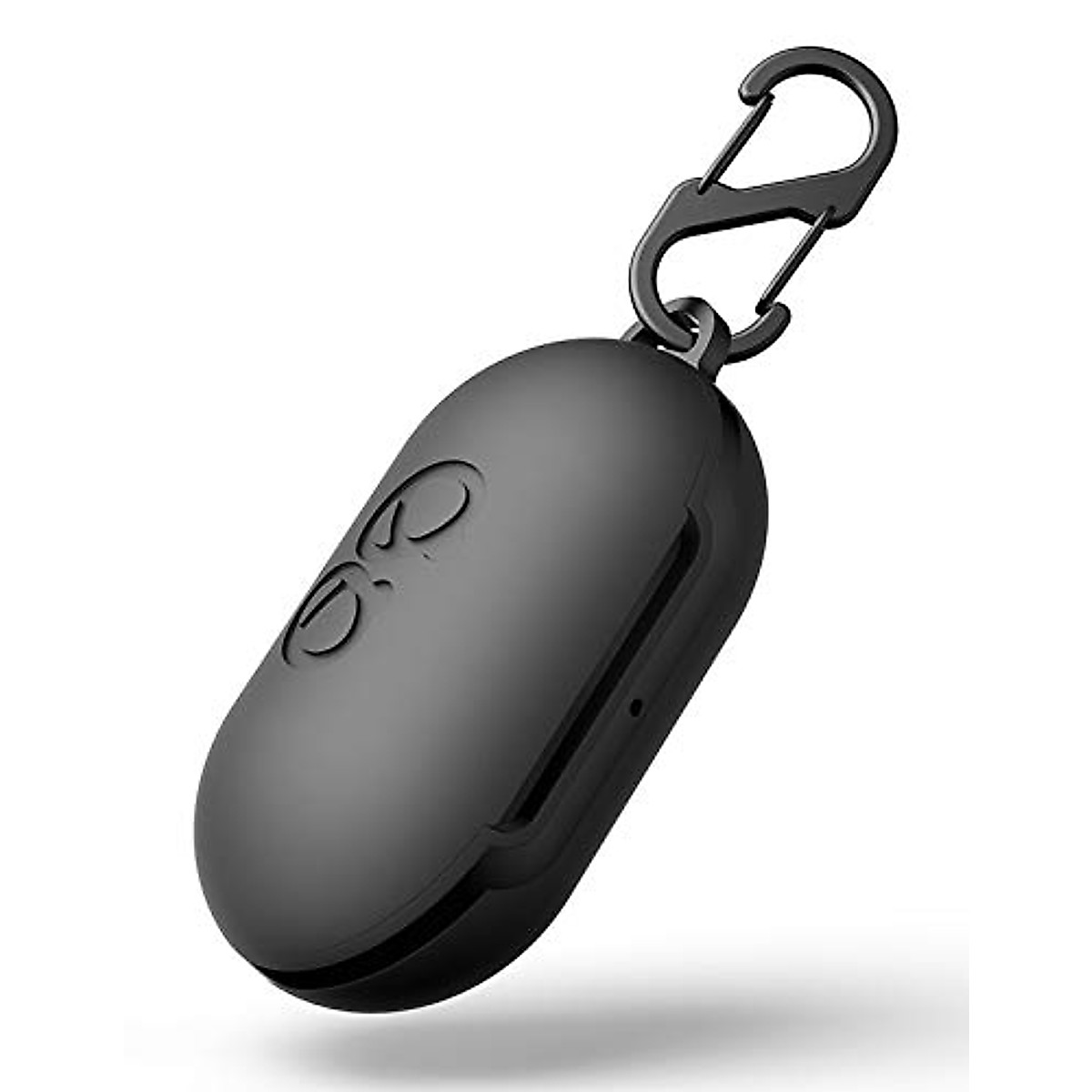 Aotao Silicone Case for Galaxy Buds 2019, Soft and Flexible, Scratch/Shock Resistant Silicone Cover with Carabiner for Galaxy Buds (Black)