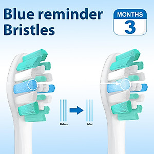 Lanveda 12 Pack Replacement Toothbrush Heads Compatible with Philips Sonicare Replacement Brush Heads, Replacement Heads Compatible with Philips Sonicare 4100 5300 Electric Toothbrush HX3681, White