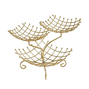 PIOJNYEN 3 Tier Metal Fruit Bowl, Fruit Tray Stand Wire, Fruit Storage Basket, Fruit Stand, Vegetable Serving Bowls,Fruit Basket Holder,Fruit Storage Bowls for Kitchen Counter Organizer