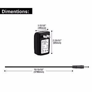 Compatible with Moen AC Power Cord Adapter Kit for Moen MotionSense, Kitchen Faucets， 169031 (AC Adapter)