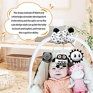Stroller Toys,Cute Baby Spiral Plush Toys,Black White Stretch & Spiral Activity Toy,Baby Car Seat Toys,Hangings Rattle Toy for Infant,Newborn Sensory Toy for Boy Or Girl, for Strollers（Bee）