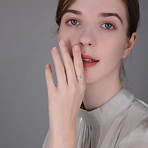 TANGPOET Eye of Horus with Ankh Cross Rings for Women 925 Sterling Silver Adjustable Open Rings Protection Jewelry Gift for Her