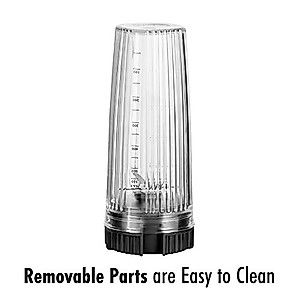 ZWILLING Enfinigy Personal Blender, Piranha Teeth Cross Blade for Ultimate Blending, Smoothies, Shakes and More, 20 fl oz Breakproof Travel Cup with Lid, BPA Free, Black