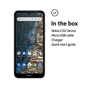 Nokia C20 | Android 11 (Go Edition) | 2-Day Battery | Dual SIM | 2/32GB | 6.52-Inch Screen | Dark Blue