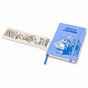 Moleskine Limited Edition Alice in Wonderland Notebook, Hard Cover, Pocket (3.5" x 5.5") Plain/Blank, Powder Blue, 192 Pages
