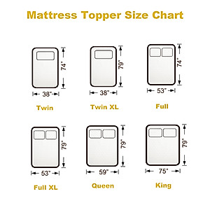 Slumbrae [Full XL] Mattress Topper, 4" Memory Foam Mattress Topper with Ultra Soft Cover & Corner Straps, CertiPUR-US Certified, Gold