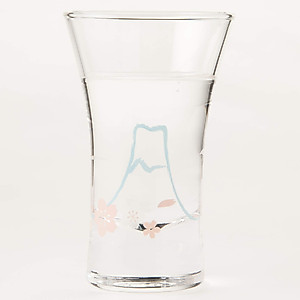 東洋佐々木ガラス Toyo Sasaki Glass 09112-J346 Cold Sake Glass Cup, Mt. Fuji Pattern, 4.3 fl oz (110 ml)