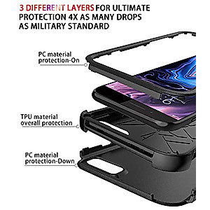 Diverbox Case [Shockproof] [Dropproof] [Dust-Proof],Heavy Duty Protection Phone Cover for Apple iPhone 8 Plus & 7 Plus (Black)