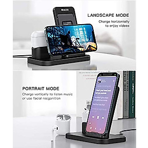 BEACOO Angle Adjustable Wireless Charger, 2 in 1 Wireless Charging Station for iPhone and AirPods, Charging Dock for AirPods Pro/2/1, 7.5W Qi Fast Charger for iPhone 14/13/12/11 Pro Max/Xr/XS Max/X