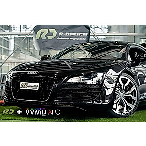 VViViD Black High Gloss Realistic Paint-Like Microfinish Vinyl Wrap Roll XPO Air Release Technology (1ft x 5ft)