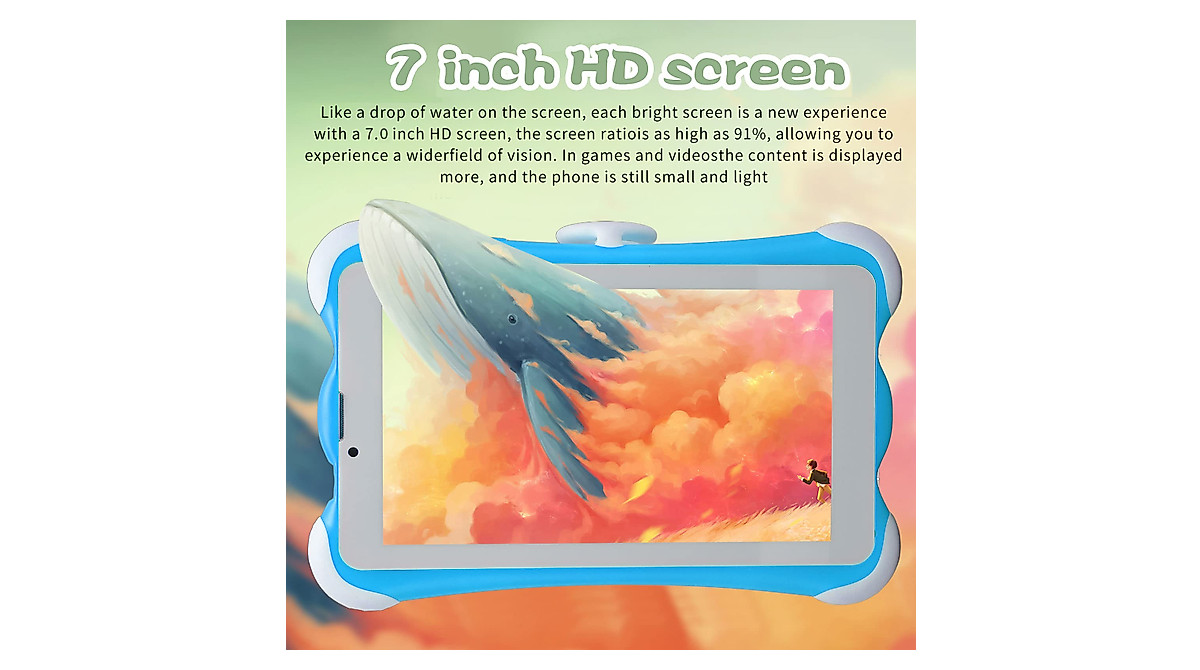 Kids 7 Inch Tablet with Dual SIM, 3GB RAM & 32GB Storage