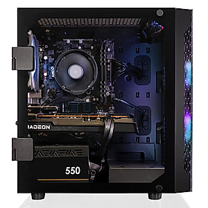 CLX Set Gaming PC - AMD Ryzen 5 5600 3.5GHz, Radeon RX 6600, 500GB NVMe M.2 SSD, 2TB HDD, 16GB DDR4 Black Memory, CPU air Cooler, WiFi, Windows 11 Home, Black
