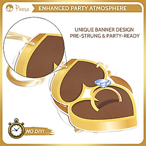 Pirese Happy Engagement Banner, Just Engaged Banner, Happy Engagement Party Decorations | Just Engaged Decorations | Almost Married Decorations | Congratulations Wedding Decorations | Engagement Sign