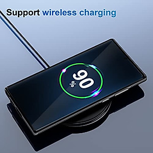 CAREDOCTOR Samsung Galaxy S23 Ultra Shockproof Case - Wireless Charging Compatible, Dual Layer Protection, Black
