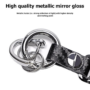 BESULEN Carbon Fiber Car Keychain, Microfiber Leather Key Chain, Waterproof Car Shape Key Fob Key Ring Holder (Red)