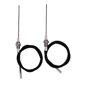 Meter Star 2PCS/LOT M101 Threaded 6.4mm Ceramic Electrode Spark Plug with Wire 900mm with 2.8x0.5 Flat Terminal,Ignition Needles and Wires Used by AA Pulse igniter