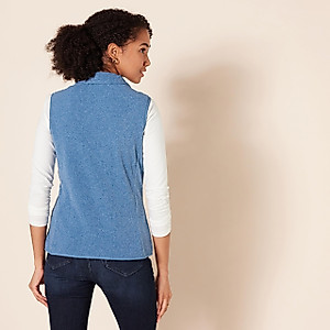 Amazon Essentials Women's Classic-Fit Sleeveless Polar Soft Fleece Vest (Available in Plus Size), Blue Heather, Medium