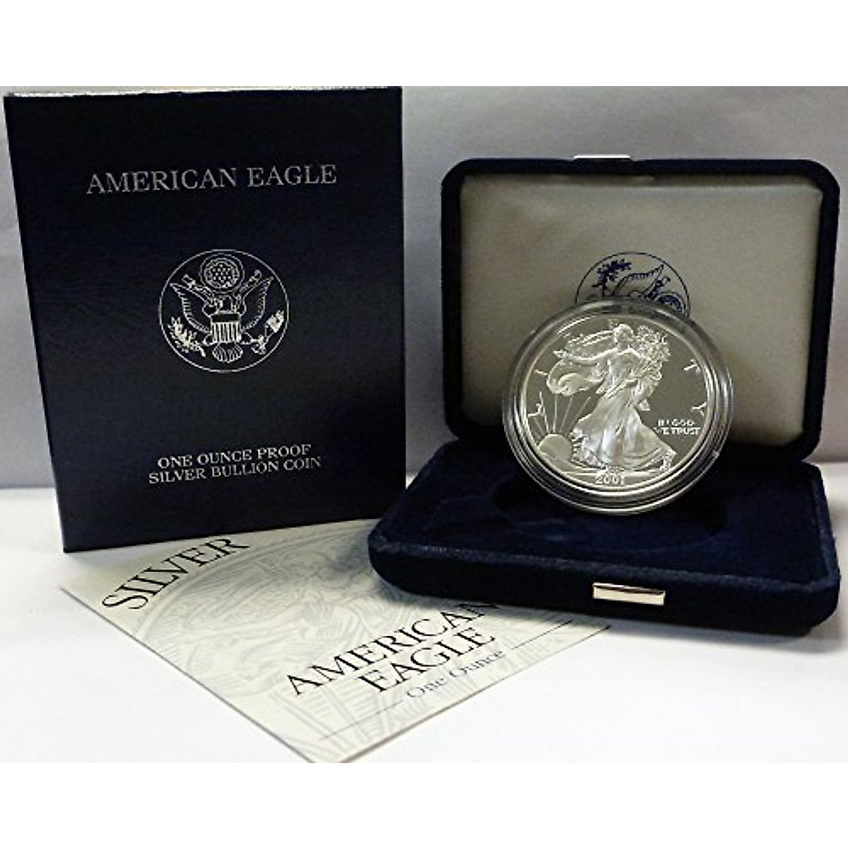 2001 W American 1 oz Silver Eagle Dollar PROOF US Mint