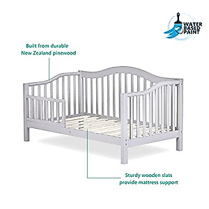 Dream On Me Austin Toddler Day Bed in Pebble Grey, Greenguard Gold Certified