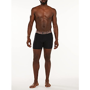 Savage X Fenty, Men's, Savage X Boxer Briefs, Matte logo elastic waistband, Front contour pouch, Cotton, Caviar, M