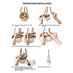 Dahey 3 Pack Small Cement Hanging Planter Succulent Pots with Jute Rope Hanger Modern Mini Concrete Flower Pots Indoor for Cactus Herb or Small Plants Home Decor, 3 Inch