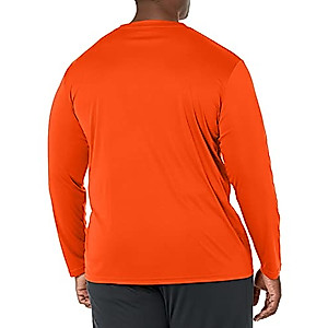 Russell Athletic Men's Long Sleeve Performance Tee, Burnt Orange, X-Large