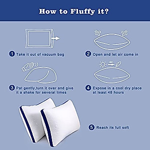 OYT 14" King Size Mattress and King Size Pillow 2-Pack, Gel Memory Foam Twin Bed Mattress in a Box and Cooling Shredded Memory Foam Pillows with CertiPUR-US Certified Foam for Sleep Supportive