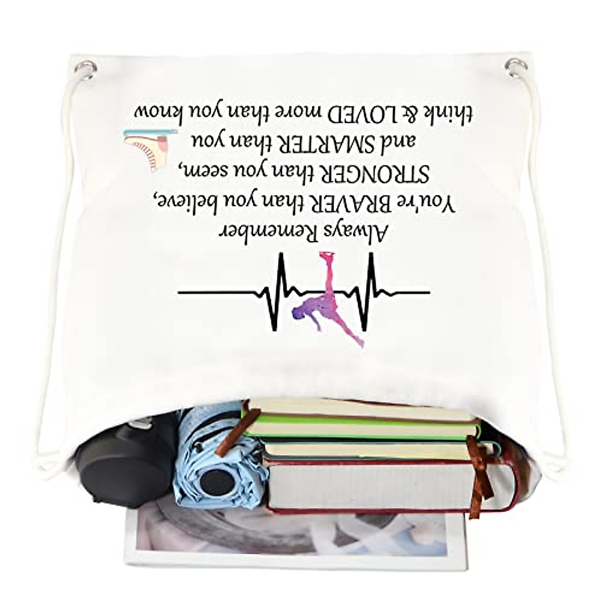 Ice Skating Gifts Skating Cosmetic Bag Figure Skating Gifts Makeup Bag Skate Lover Gift for Women Ice Skater Gifts Zipper Pouch Travel Bag Zipper Storage Organizer (Skating Drawstring Backpack Bag)