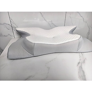 Teemour Neck Support Pillow for Side Back Stomach Sleepers Cooling Pillow with Pillowcase