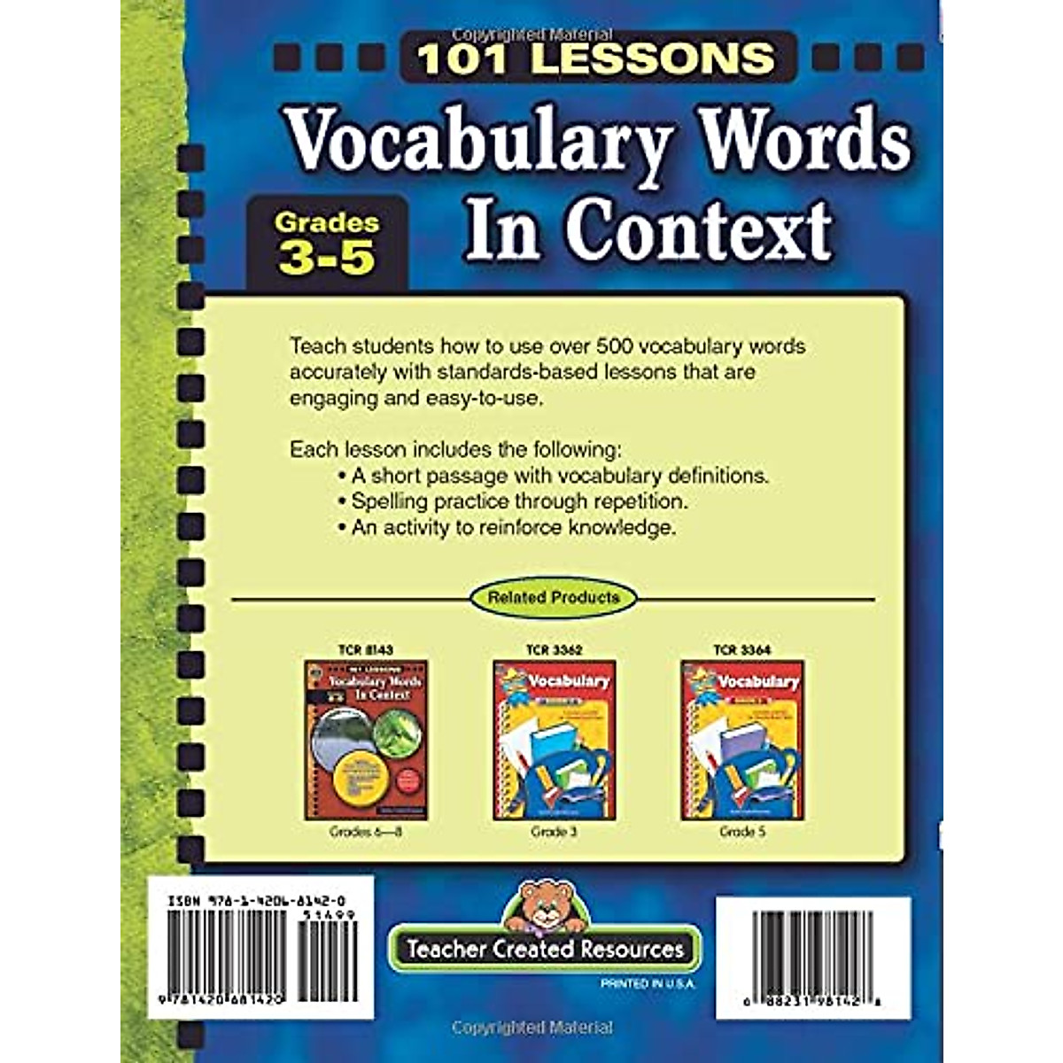 101 Lessons: Vocabulary Words in Context: Vocabulary Words in Context