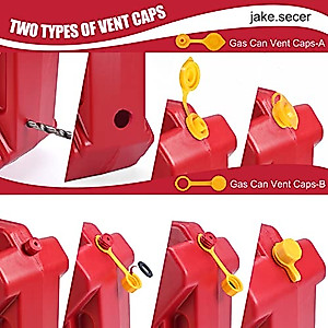 33Pcs Gas Can Nozzle Replacement, Gas Spouts for Gasoline 5 Gallon, Old Style Gas Can Spout Kit with Flexible Nozzles, Screw Collar Caps, Thicker Gasket, Spout Cap, Drill Bit and Fuel Vent Caps in Two Models Fit Most of Cans, Tightly Fitted, Smoothly Flow