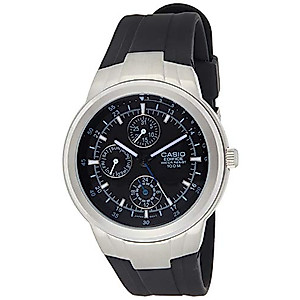 Casio Men's EF305-1AV Edifice Multifunction Watch With Black Resin Band