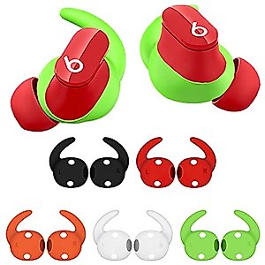 A-Focus Ear Hooks Compatible with Beats Studio Buds Ear Tips Accessories, Anti-Slip Non-Slip Sport Outdoor Wings Eartips Silicone Cover Holder Added Storage Box Compatible with Beats Studio Buds
