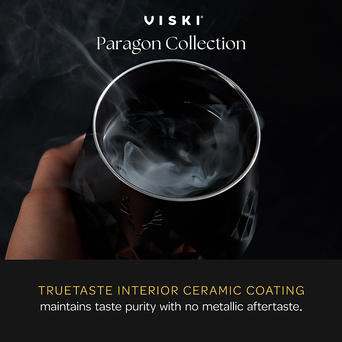 Viski Paragon Whiskey Taster Cocktail Tumbler Insulated Rocks Tumbler Stainless Steel Rocks Glass Gold 8oz Set of 1