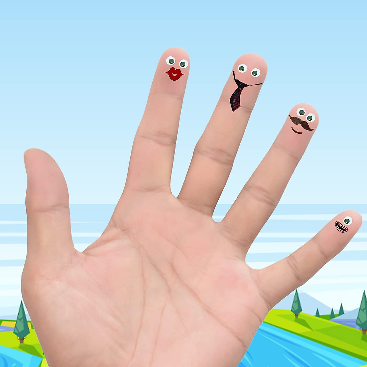 DECORA 6mm Round Wiggly Toy Eye with Self-adhesive 1000 Pieces