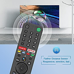 Gvirtue RMF-TX500U Universal Voice Remote Control for Sony Smart TV Bluetooth Remote, Replacement for Sony Bravia LED OLED 4K UHD HDR Android TV, with Google Play, Netflix Button