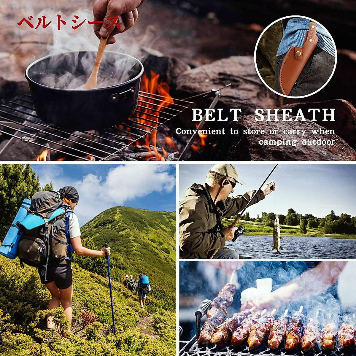 Huusk Knives, Viking Boning Knife for Meat Cutting, Small Ulu knife, Caveman Ultimo Knife Hand Forged Full Tang Knife for Kitchen or Camping Gift for Dad