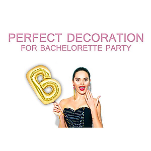 Big BRIDE TO BE Balloons Gold 16" Letters Banner - Bachelorette Party Decorations Kit - Hen Party Supplies and Favors - Bridal Shower and Hen Party Decorations Set