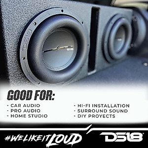 DS18 ZXI10.2D High Excursion 10 Inches Car Audio Subwoofer 1600 Watts Dual Voice Coil 2-Ohm 4 Magnets (1 Speaker)