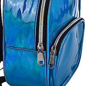 USPECLARE Women Casual Mini Backpack,PU Leather Travel Shopping Bags Daypacks for Work, Security Travel, Concert & Sport Event (Royal blue)