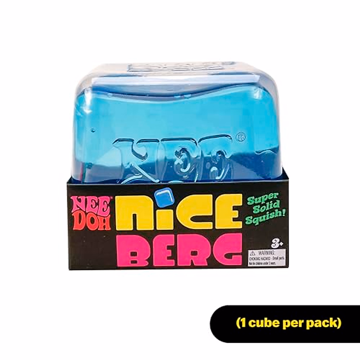 Schylling NeeDoh Nice Berg - Giant NeeDoh Nice Cube - Sensory Squeeze Toy with a Super Solid Squish - Ages 3 and Up - One Cube
