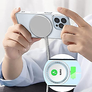 Universal Magnetic Ring, Magnetic Wireless Charging Conversion Kit,Magnetic Wireless Charger Universal Metal Rings Compatible with iPhone 13/13 Pro/13 mini/13 Pro Max/12, Galaxy S21 etc(Black - 2pcs)