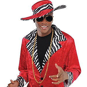 Amscan Large Gold Chain Necklace - 39", 1 Pc - Premium Gold-Plated Look & Lightweight Plastic - Bold & Dazzling - Perfect Statement Piece for Every Occasion