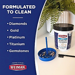 Weiman Jewelry Cleaner Liquid â€œ Restores Shine and Brilliance to Gold, Diamond, Platinum Jewelry and Precious Stones â€œ 6 Ounce