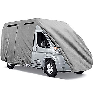 North East Harbor Waterproof Superior Class-B RV Motorhome Cover Fits Length 18'-20' Class B Camper Van/Conversion Vans Zippered Panels Heavy Duty 4 Layer Fabric - 20ft L x 7ft W x 8ft H, gray (CB710)