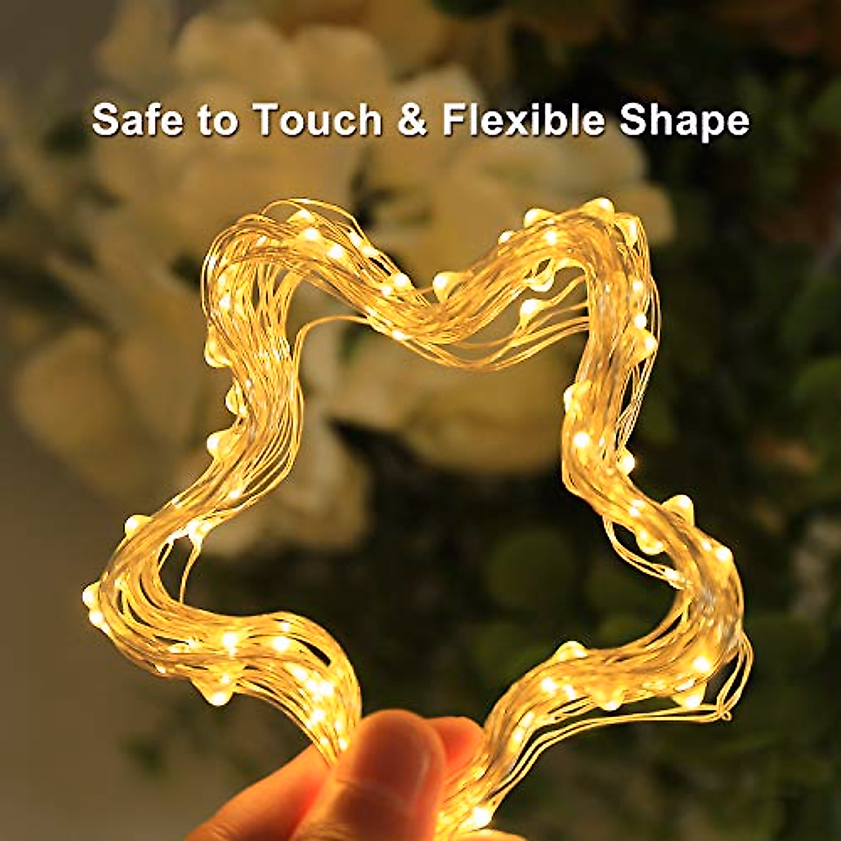 Blingstar Fairy Lights - 2 Pack of USB Powered Warm White 33Ft 100 LED String Lights - Perfect for Christmas, Parties, Weddings, Festivals, Bedroom and Table Decoration