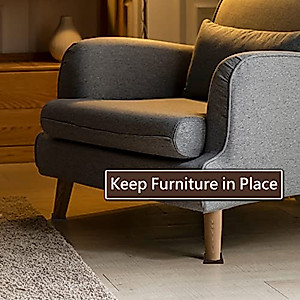 Jayen 3x3 Square Rubber Furniture Caster Cups, Anti-Sliding Furniture Pads Bed Stopper Floor Protectors with Grip - Protect Any Flooring
