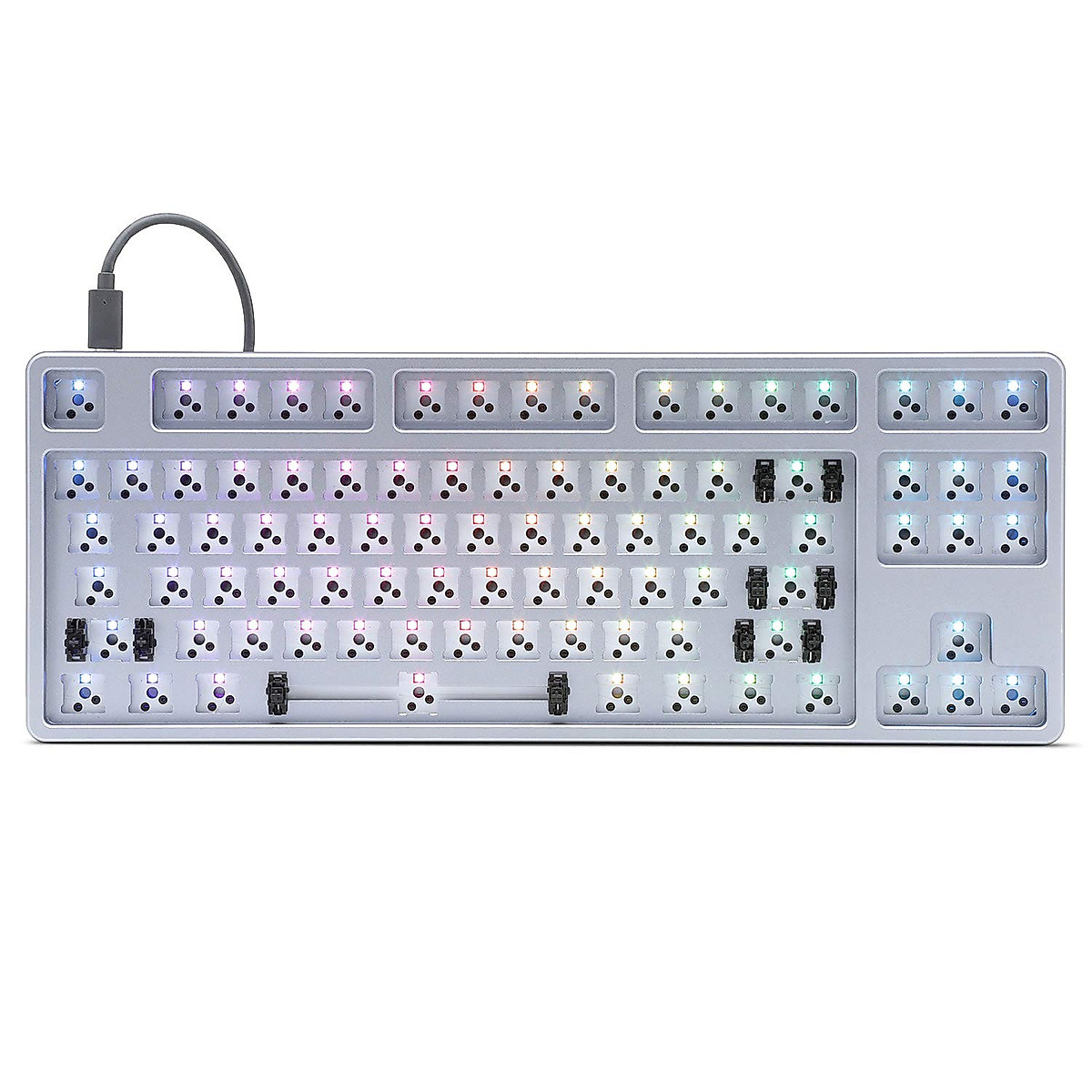 DROP CTRL High-Profile Mechanical Keyboard — Tenkeyless TKL (87 Key) Gaming Keyboard, Hot-Swap Switches, Programmable, Backlit RGB LED, USB-C, Doubleshot PBT, Aluminum (Black, Barebones)